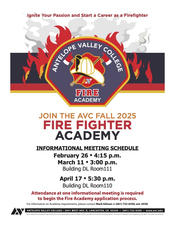 FTEC-295A Firefighter 1 Academy | Antelope Valley College
